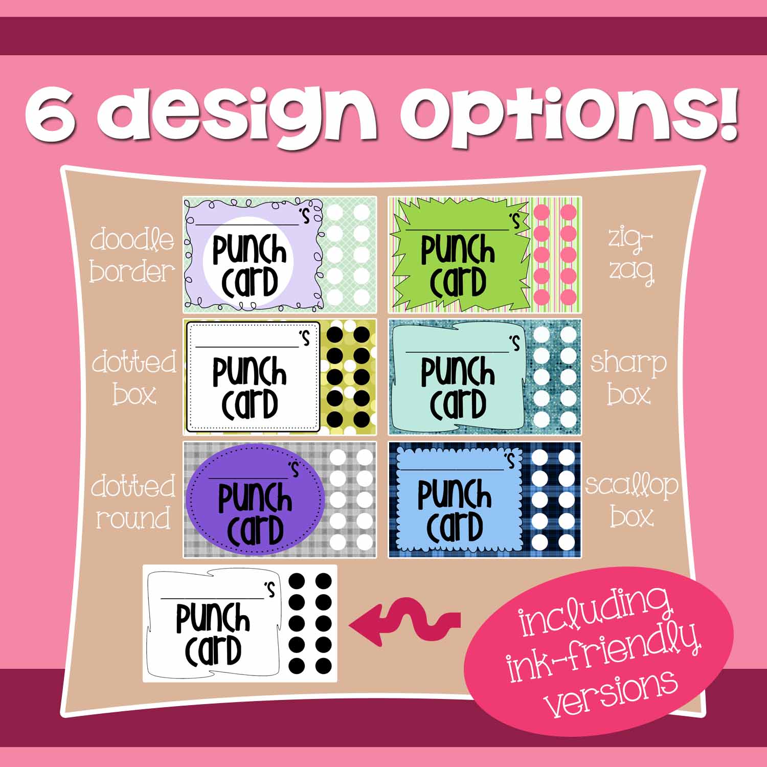New Product :: Behavior Incentive Punch Cards – Designer Pack – One ...