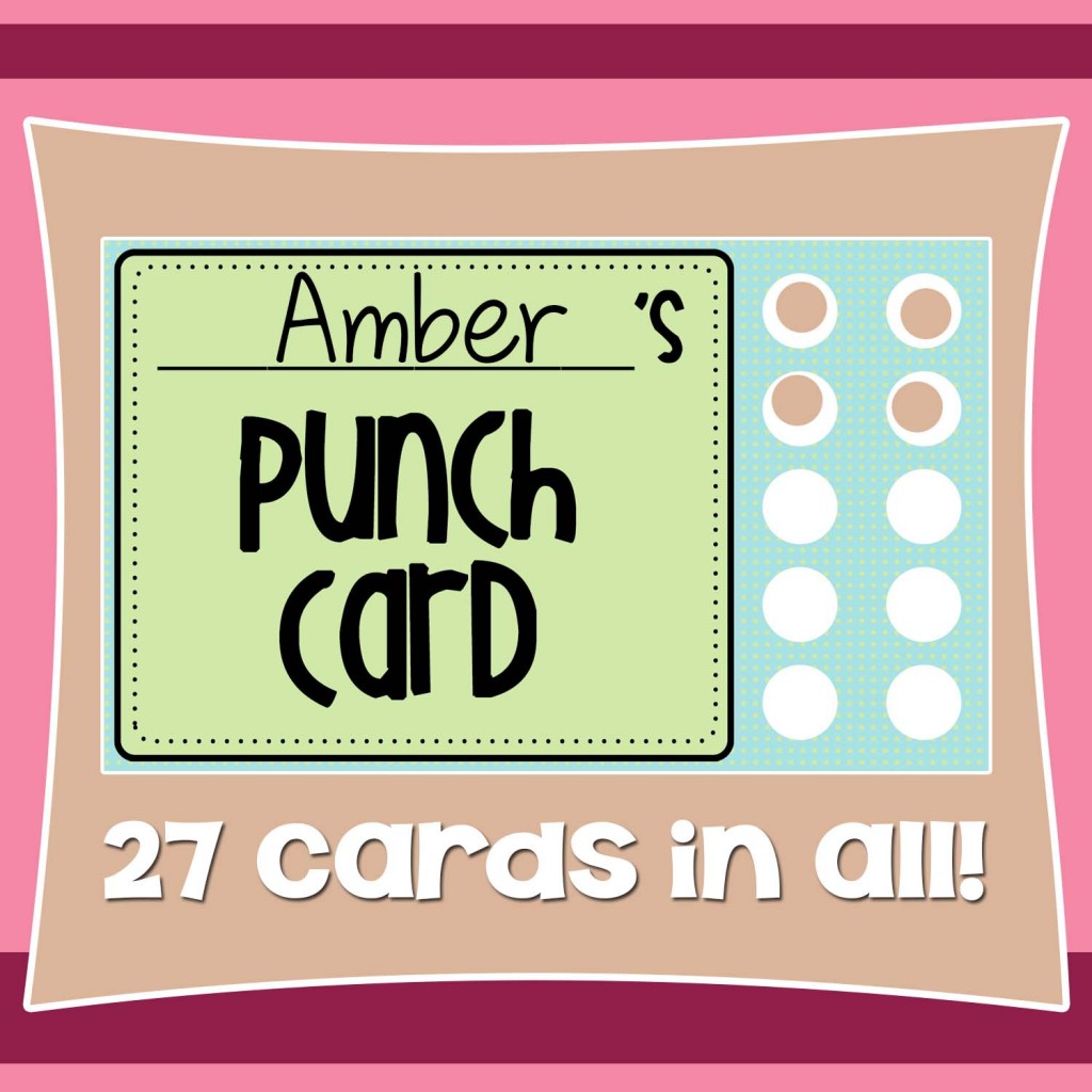 New Product :: Behavior Incentive Punch Cards – Designer Pack – One ...