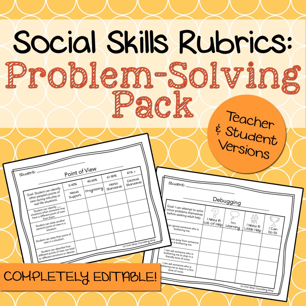 Social Skills Rubrics: Complete Bundle – One-Stop Counseling Shop