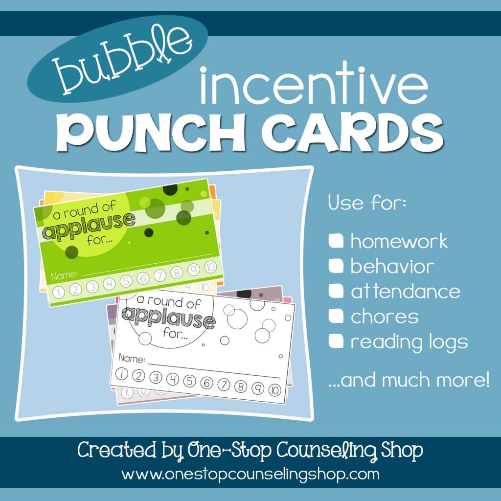 Fun Freebie :: Behavior Incentive Punch Cards – One-Stop Counseling Shop