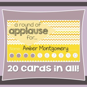 Behavior Incentive Punch Cards: Chevron Design – One-Stop Counseling Shop