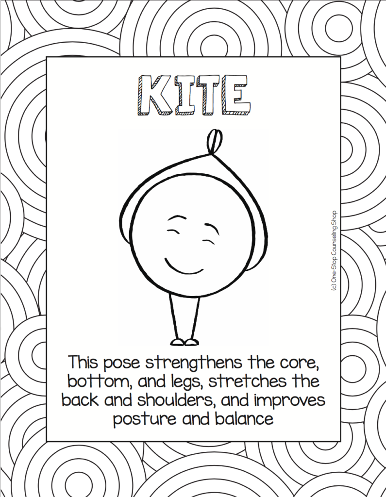 Yoga For Kids Mindful Coloring Pages – One-Stop Counseling Shop