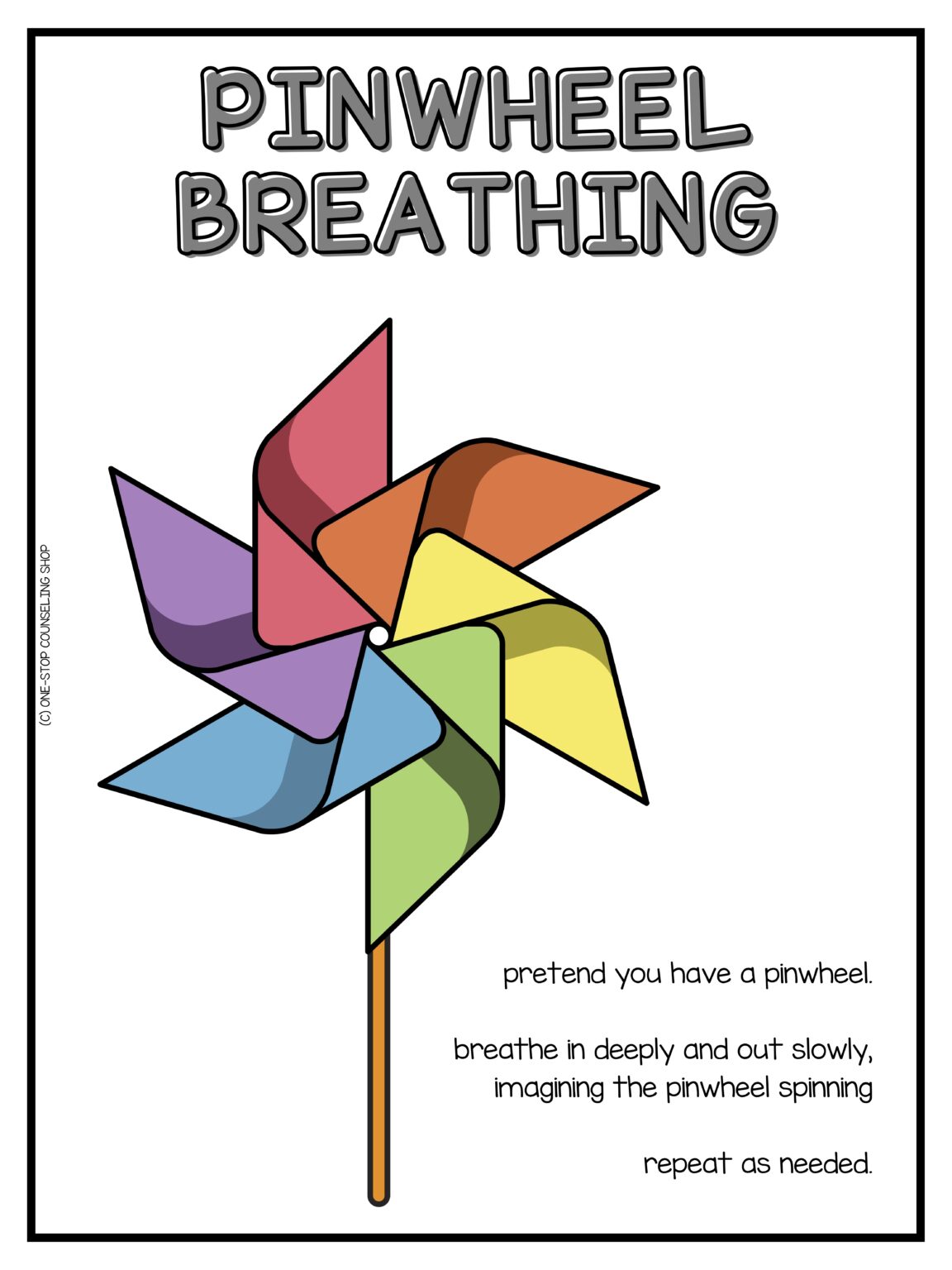 Mindful Breathing Poster Set – One-Stop Counseling Shop