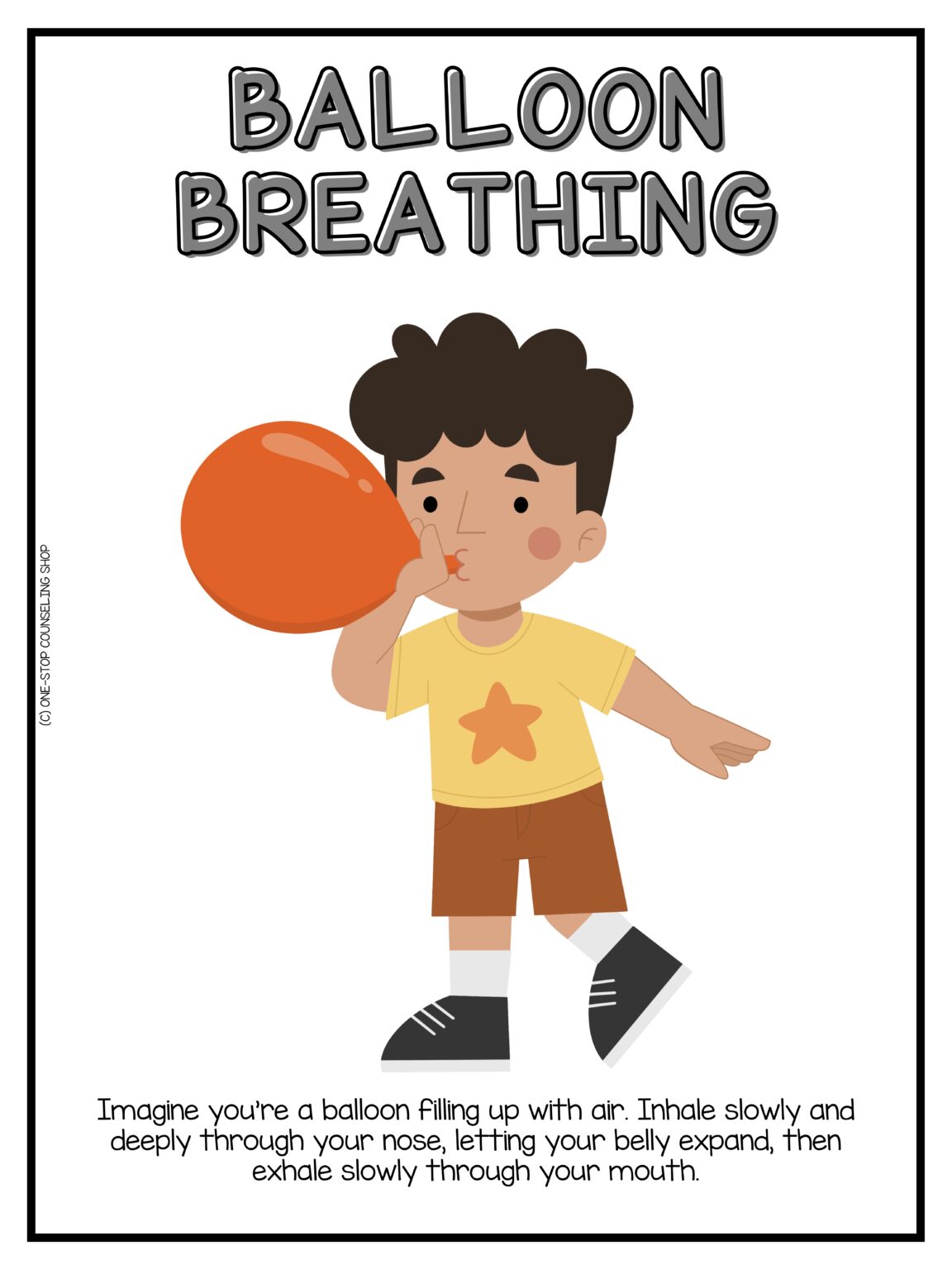 Mindful Breathing Poster Set – One-Stop Counseling Shop